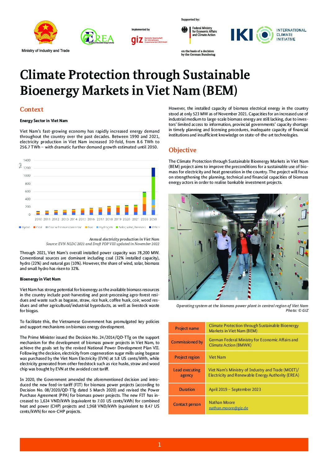Climate Protection through Sustainable Bioenergy Markets in Viet Nam ...
